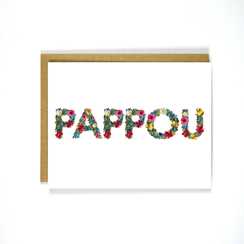 Greek Father's Day Card Floral Pappou | The Artisan Gift Co.