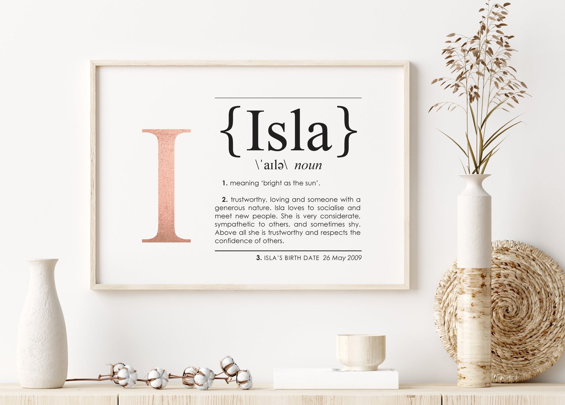 CUSTOM Name Definition Print | The Artisan Gift Co.