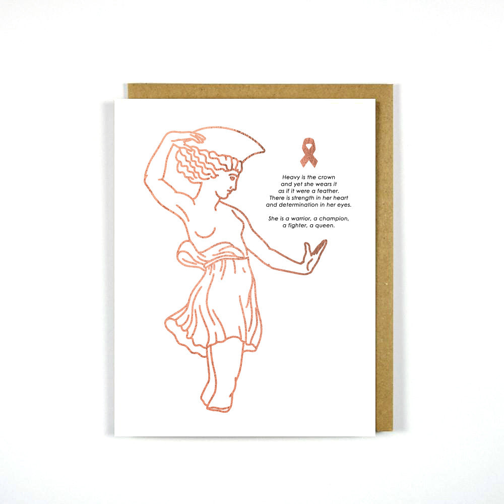 Breast Cancer Warrior Greeting Card | The Artisan Gift Co.