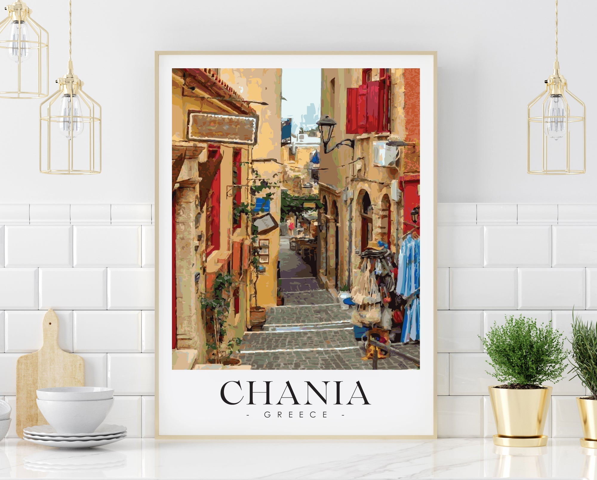 Travel Poster - Chania 2 CRETE | Wall Art Prints – The Artisan Gift Co.