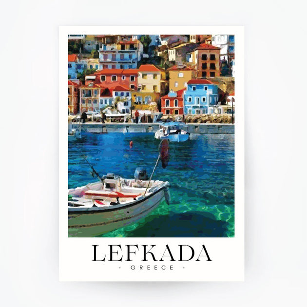 Travel Poster - Lefkada GREECE | Wall Art Prints – The Artisan Gift Co.