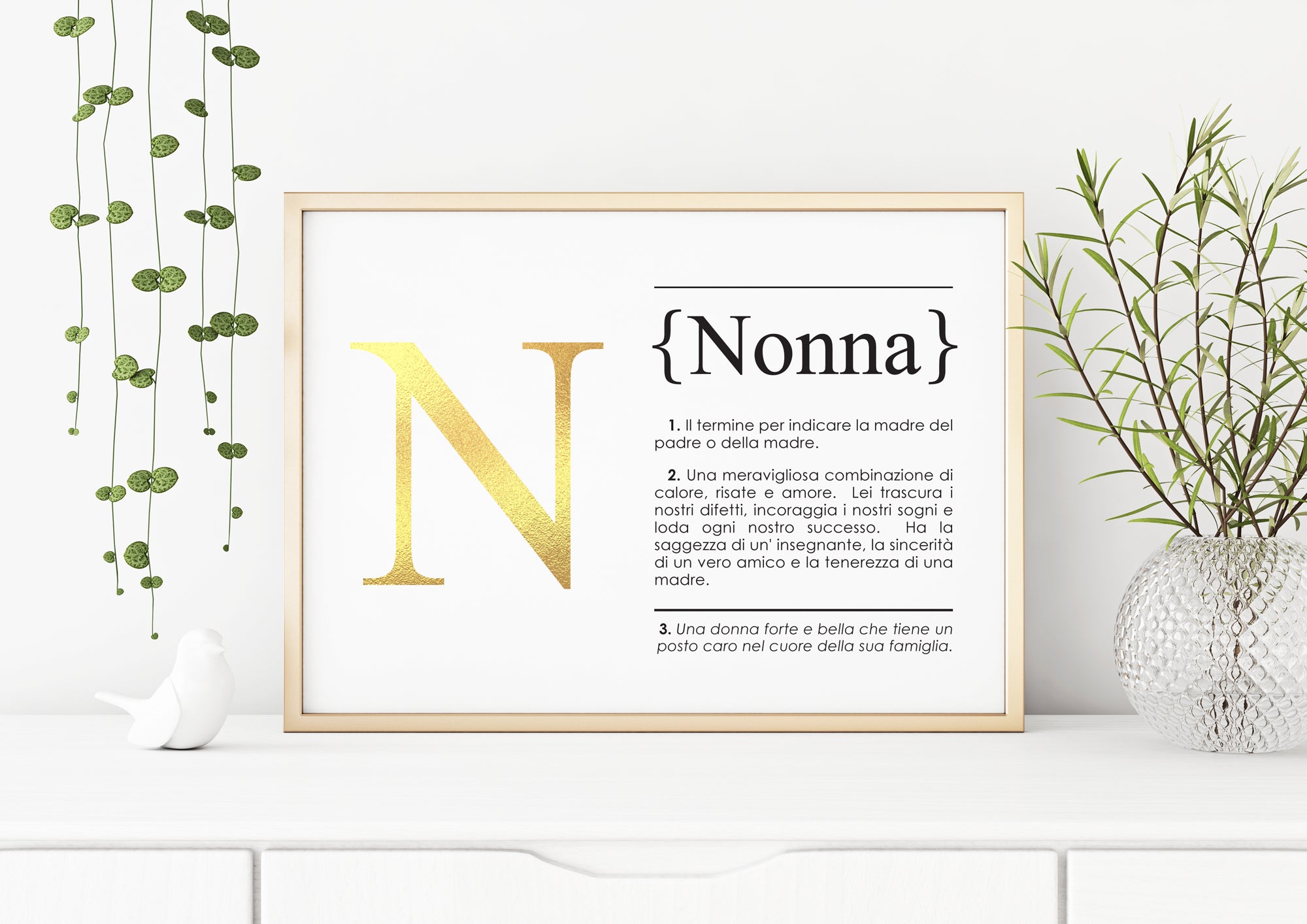 Italian Name Definition Art Print NONNA | Customised Prints – The ...
