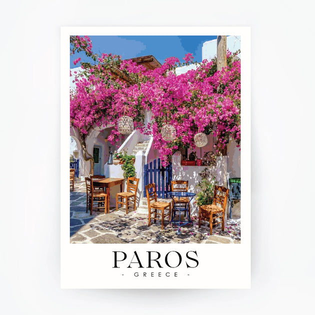 Travel Poster - Paros, Aegean Sea GREECE | Wall Art Prints – The ...