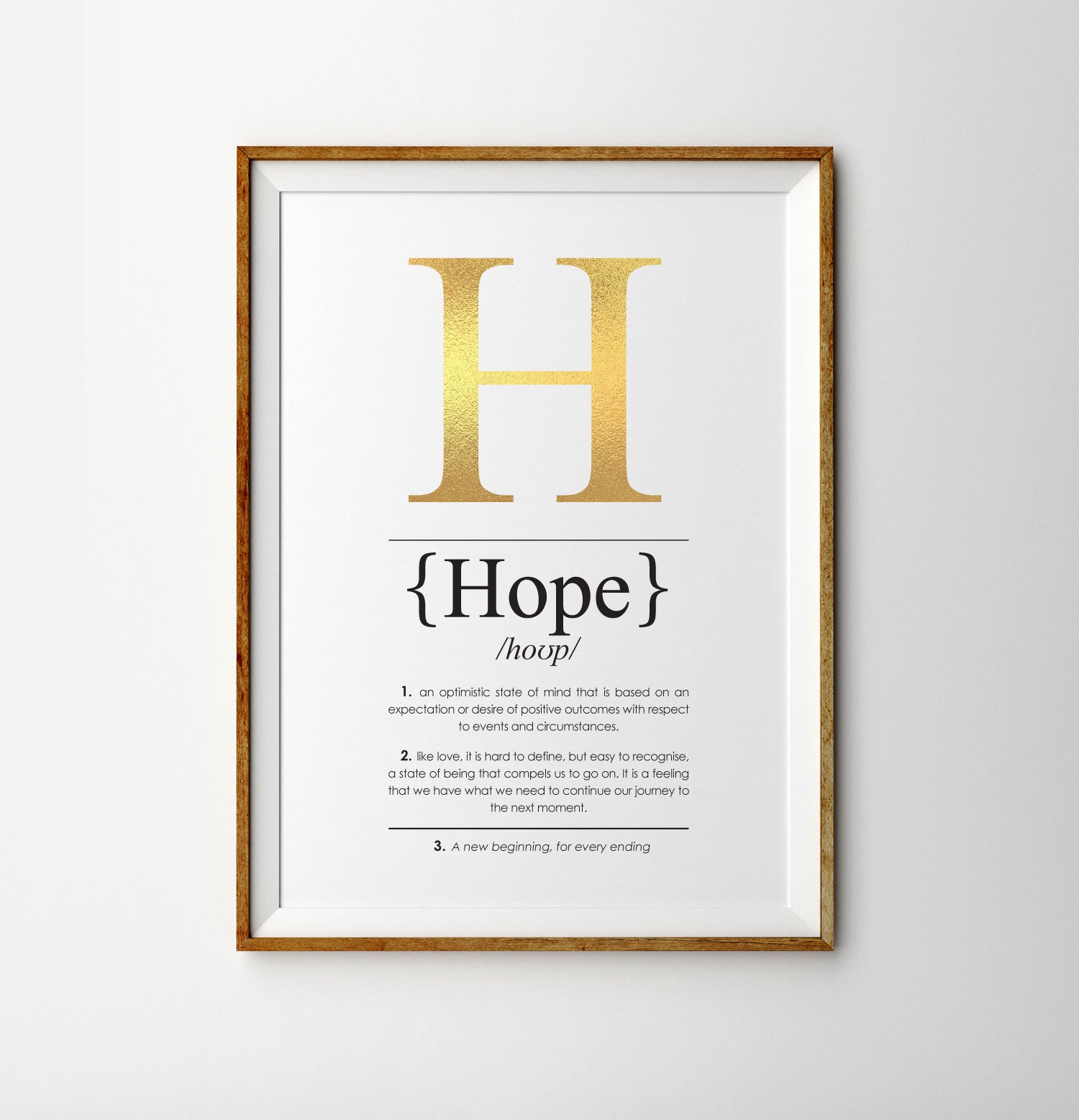 Hope Definition Print | Inspirational Prints Australian Made – The ...